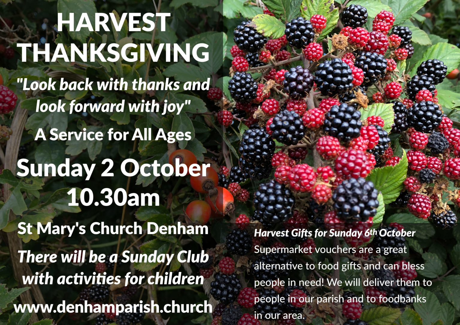 Harvest Thanksgiving for All Ages - Denham Parish Church